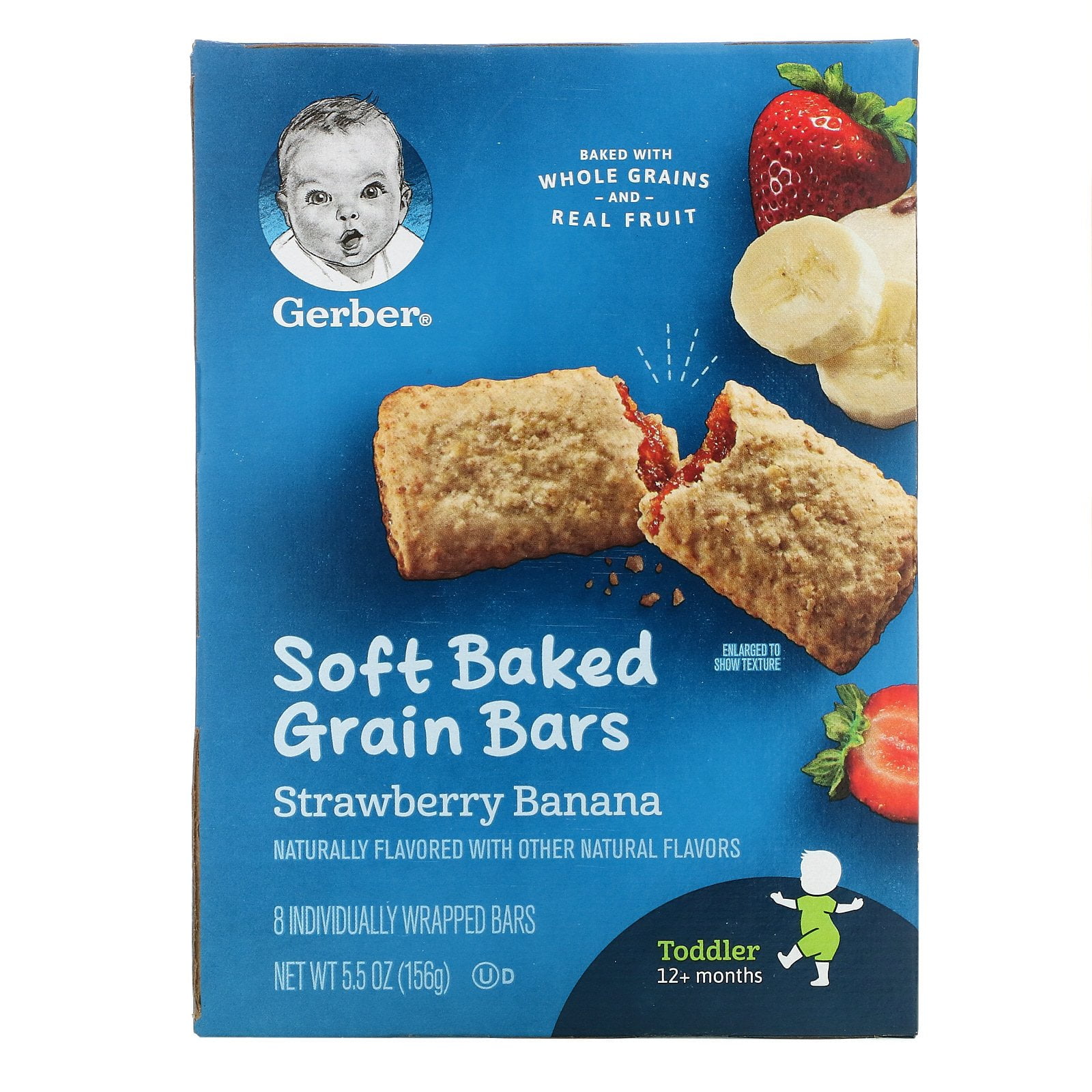 GERBER SOFT BAKED GRAIN BARS STRAWBERRY BANANA 8 BARS - CPT International
