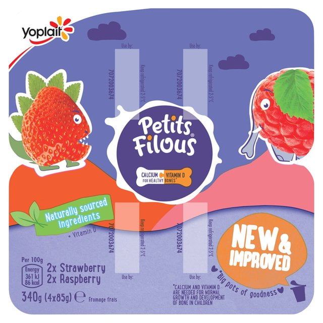 PETITS FILOUS BIG POTS STRAWBERRY/RASPBERRY 4PK - CPT International