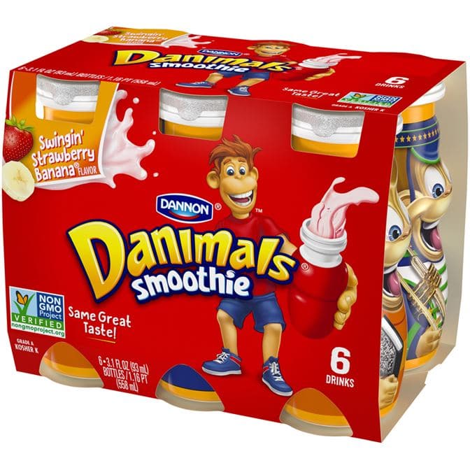 DANIMALS SMOOTHIE NEW STRAWBERRY BANANA (6 PACK) - CPT International