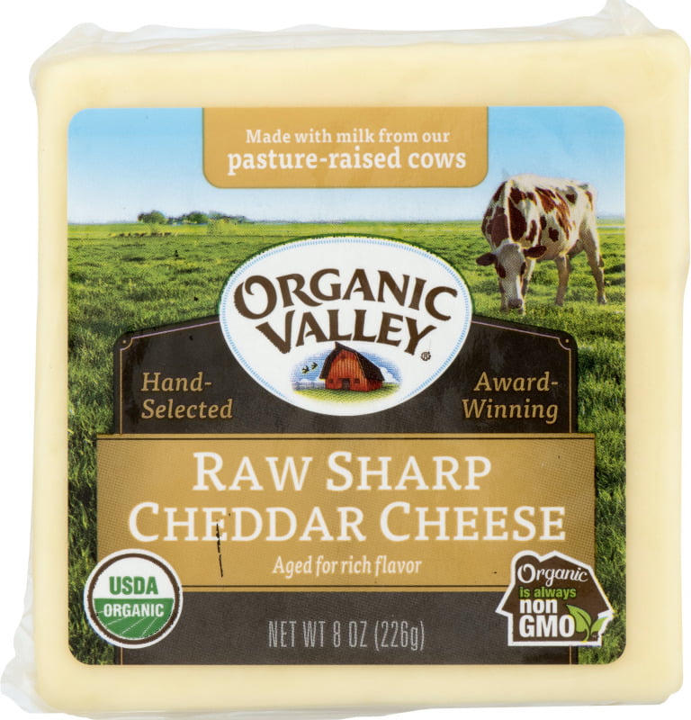 ORGANIC VALLEY CHEESE UNPASTEURIZED RAW MILK VARIETIES RAW SHARP ...